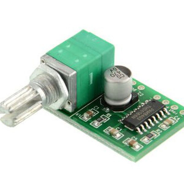 GF1002 модуль УНЧ класса D на базе м/с PAM8403 с регулятором (2*3Ватт ...